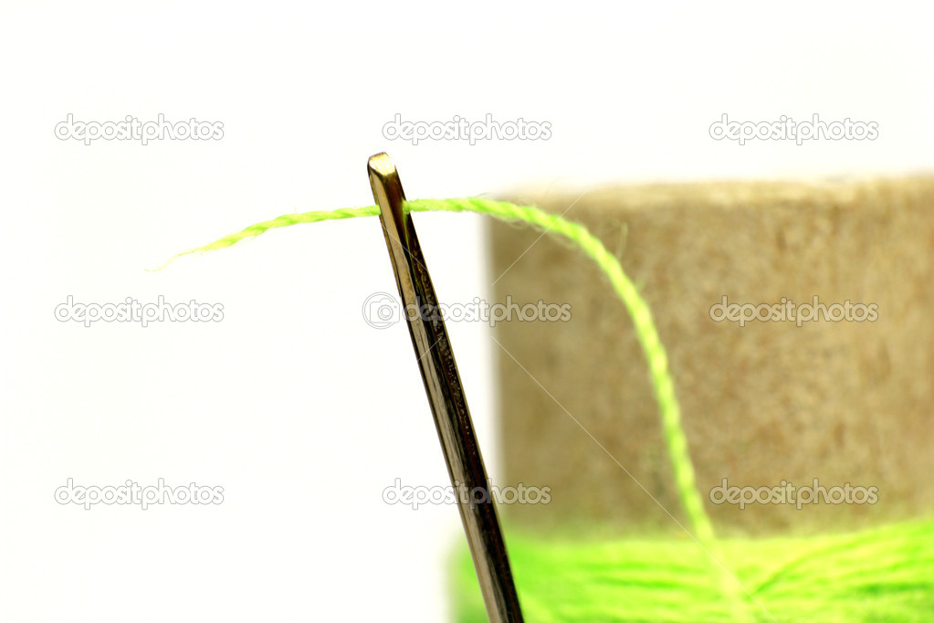Macro needle and thread — Stock Photo © Kostia777 #19614319