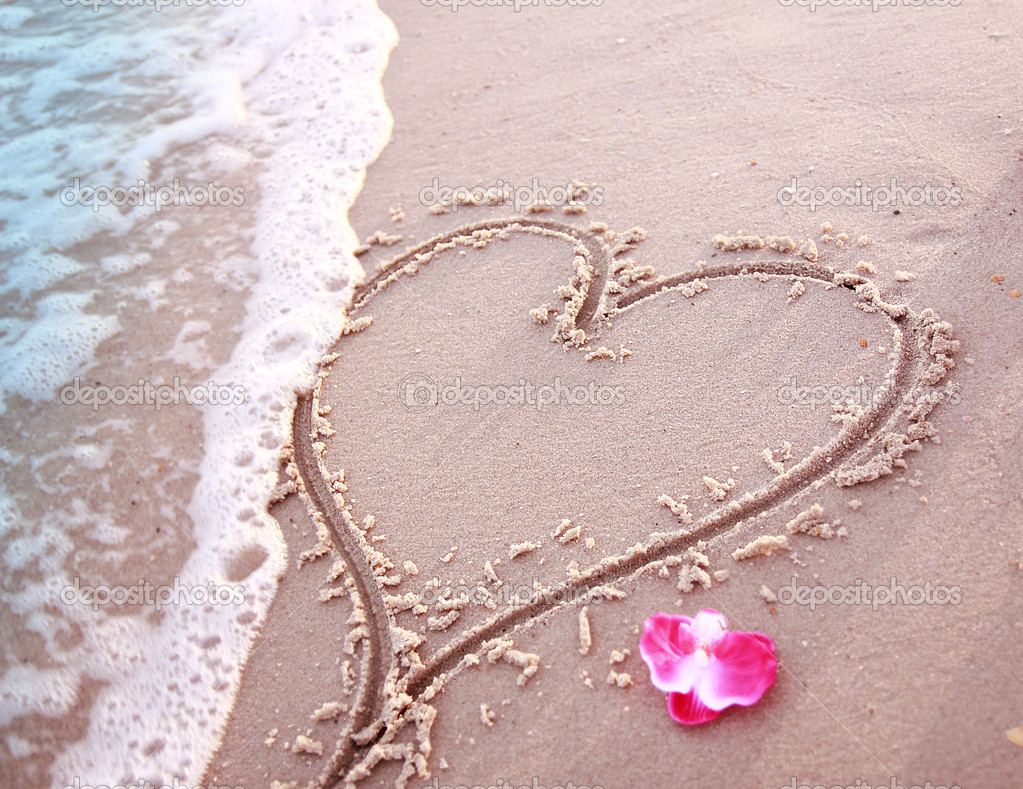 Heart in the sand on the seashore — Stock Photo © Kostia777 #45574659