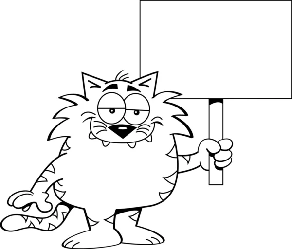 Cat holding sign Vector Art Stock Images | Depositphotos