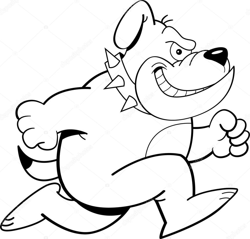 Cartoon Bulldog Running