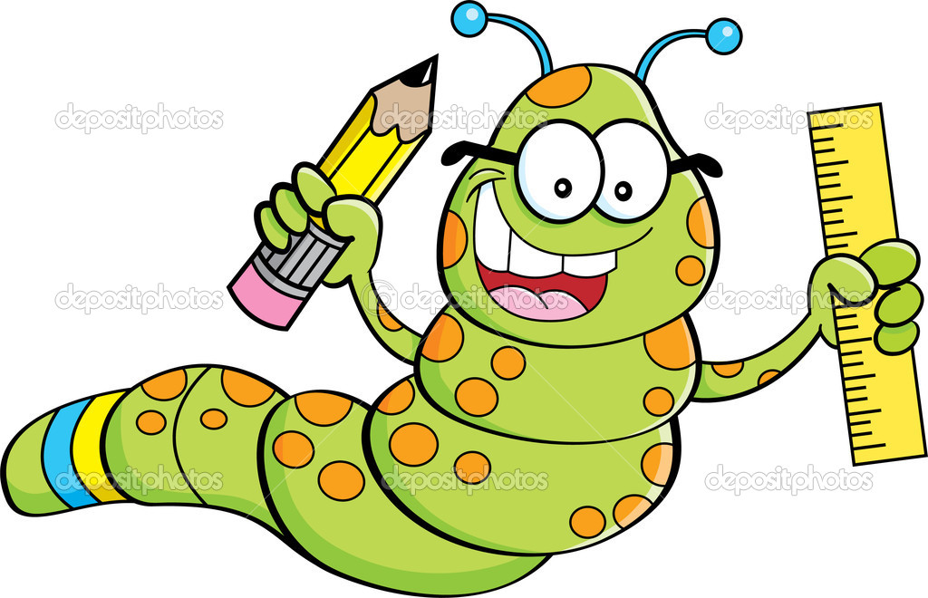 Clipart: inch worm clip art | Cartoon inchworm — Stock Vector ...