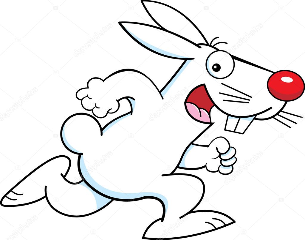 Cartoon running rabbit — Stock Vector © kenbenner #27368189