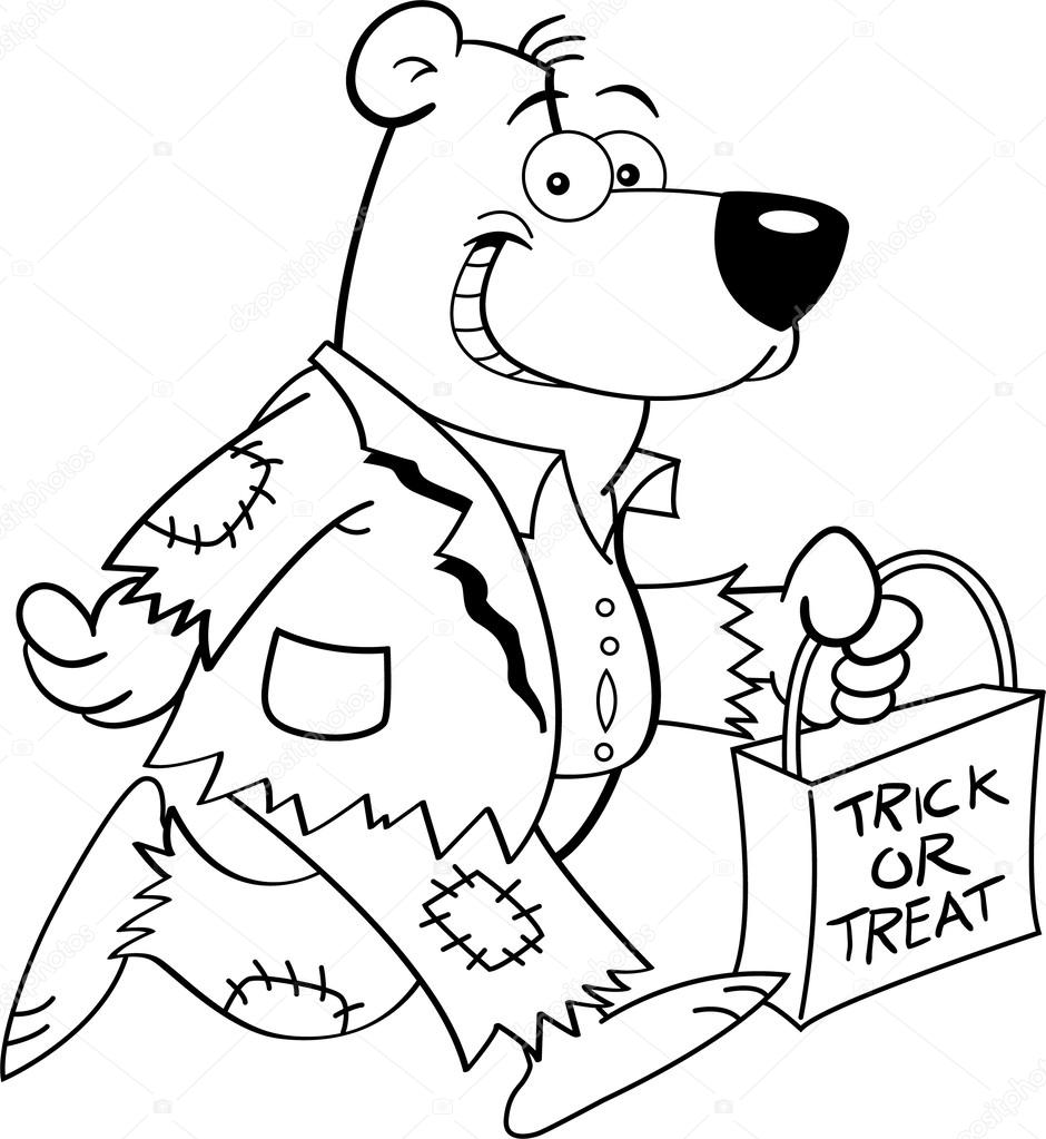 Trick Or Treaters Clipart Black And White