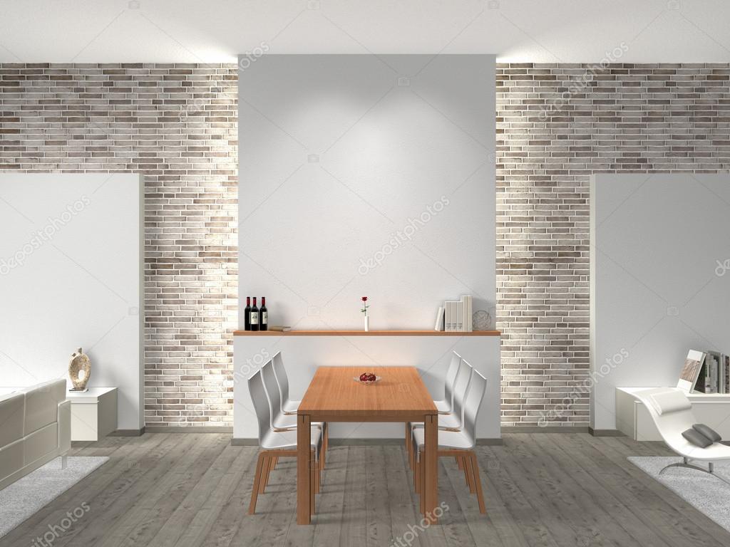 Dining room interior — Stock Photo © numismarty #34252871