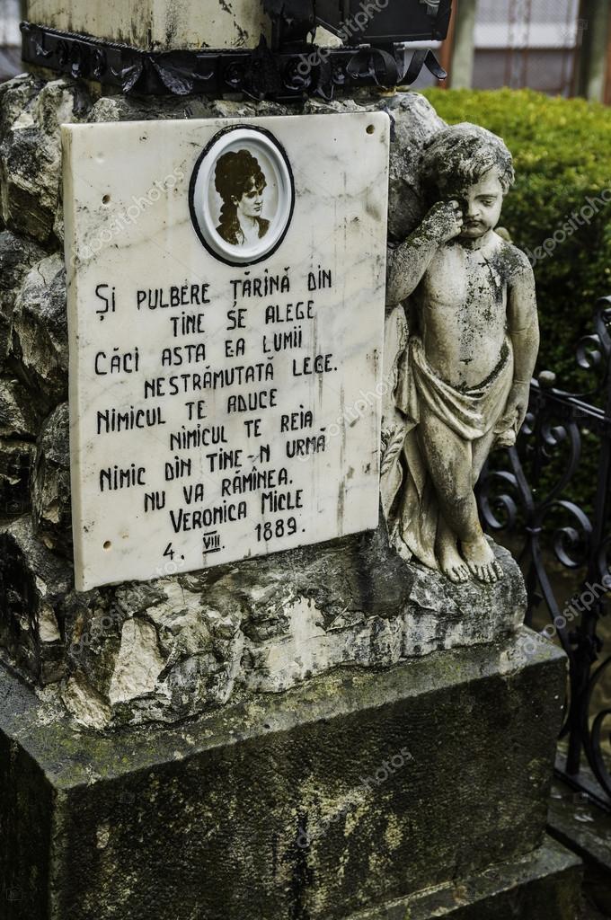 Epitaph on Veronica Micle tombstone Stock Photo by ©caluian.daniel 22109245