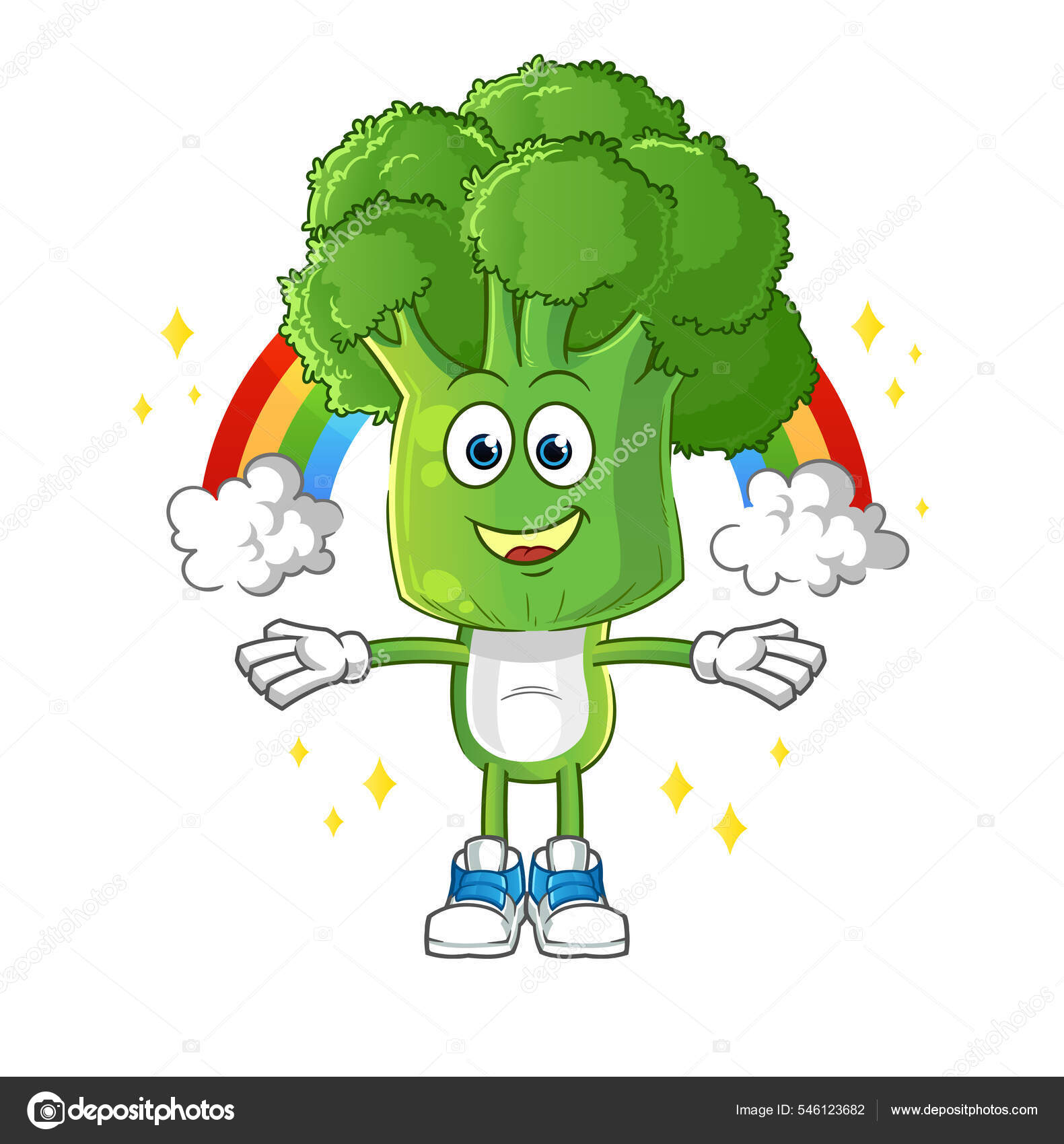 Broccoli Head Cartoon