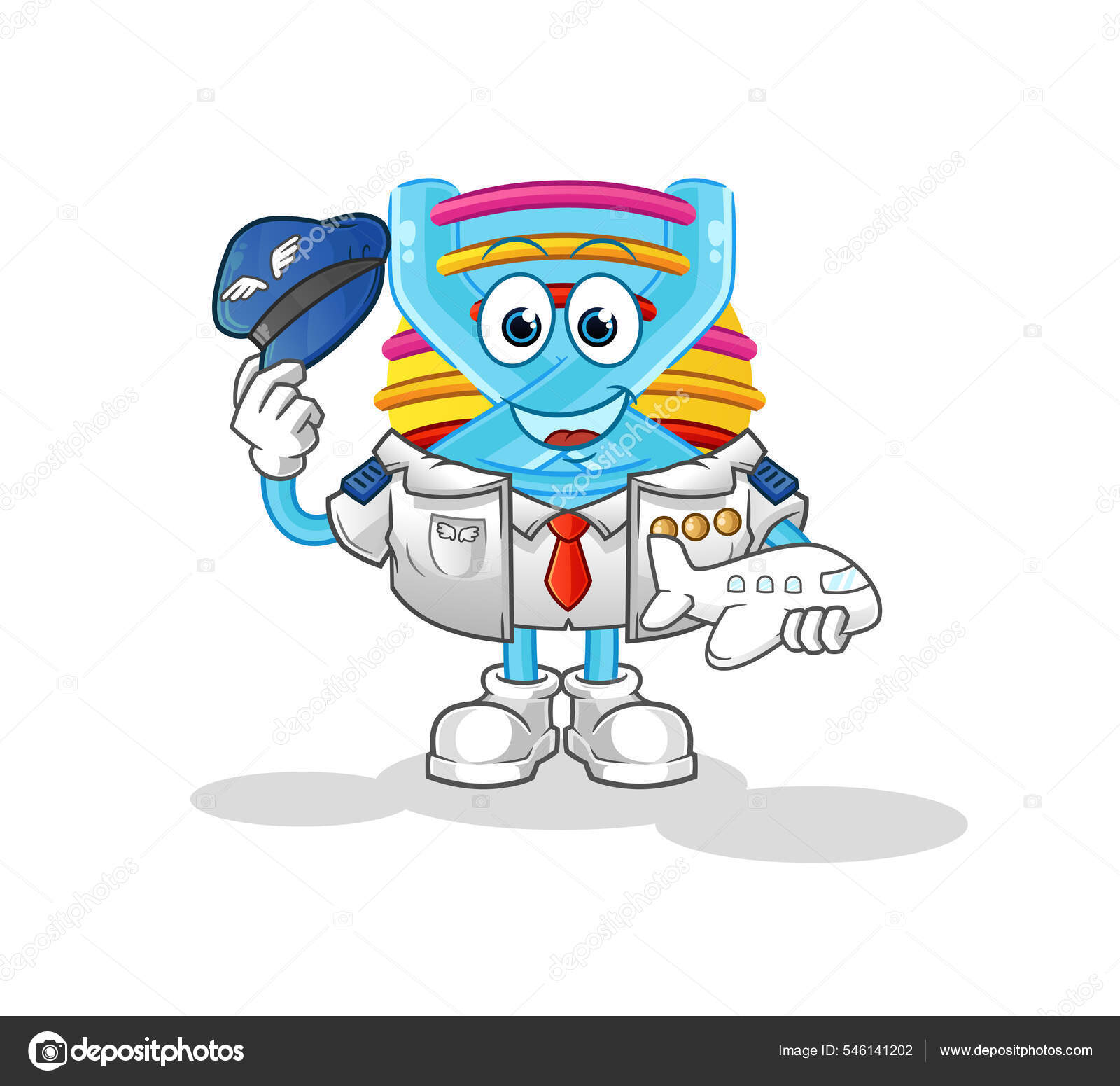 Dna Pilot Mascot Cartoon Vector Stock Vector by ©hariyusuf.rap.gmail ...