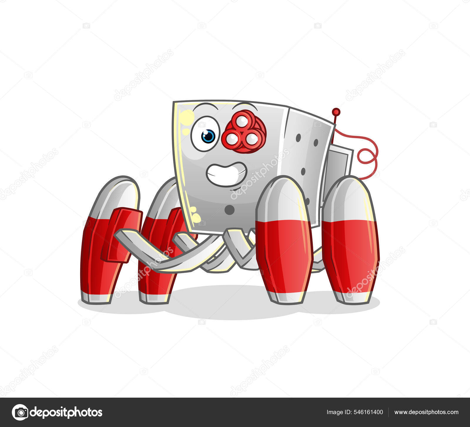 Dice Future Robot Vector Cartoon Character Stock Vector Image by ...