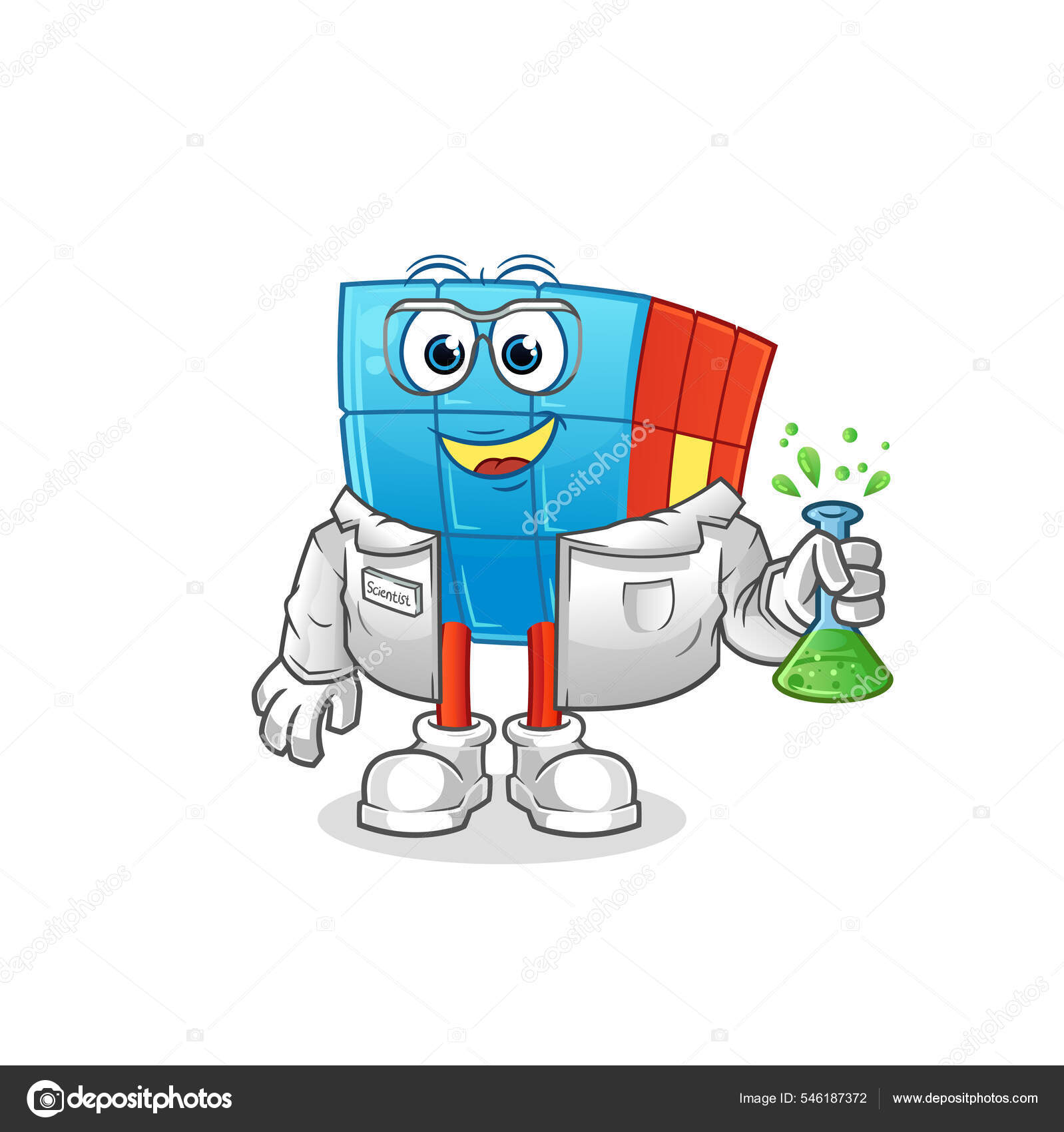 Rubik's Cube Scientist Character Cartoon Mascot Vector Stock Vector ...