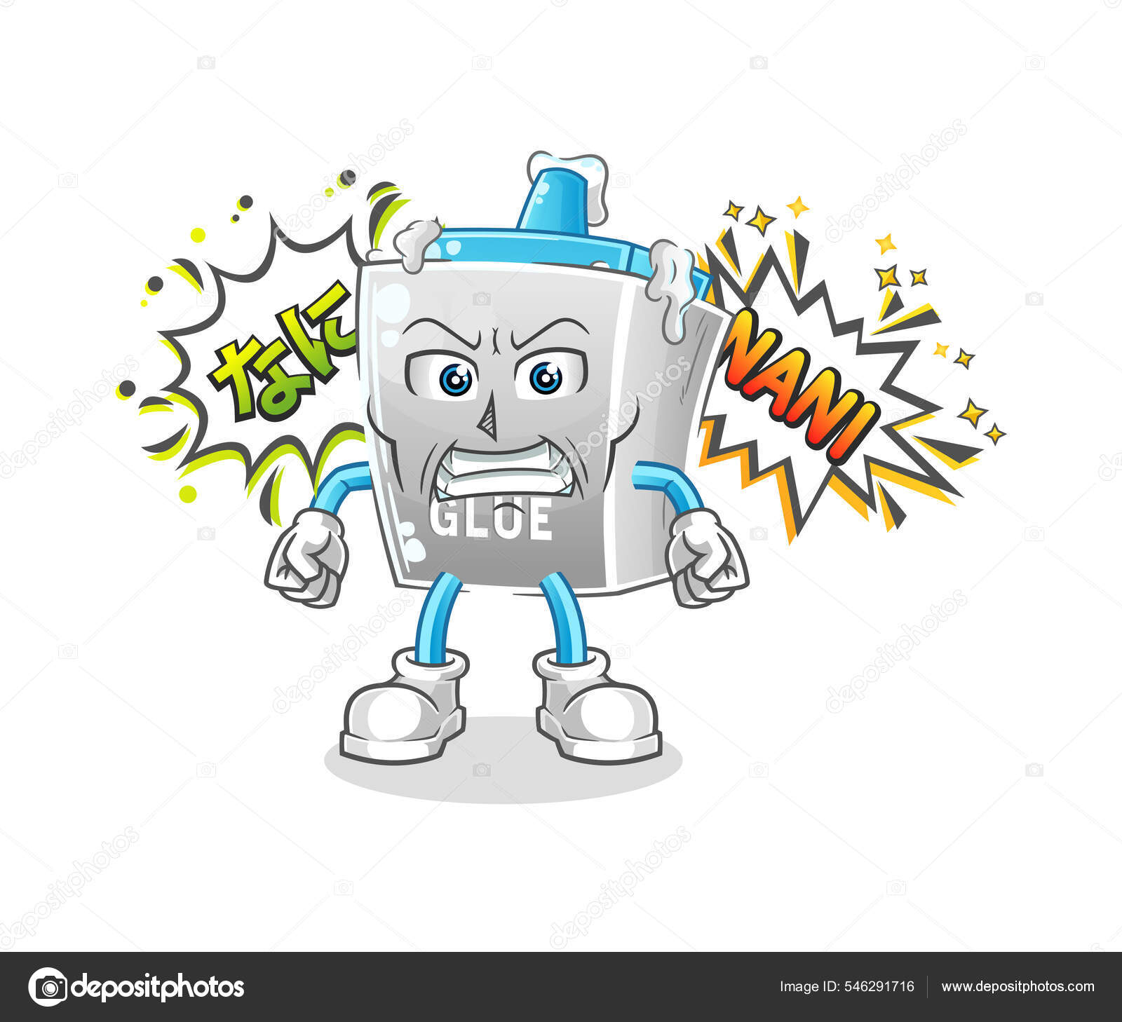 Lem Anime Vektor Marah Karakter Kartun Vektor Stok oleh ©hariyusuf.rap ...