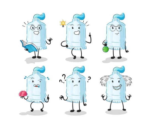 Toothpaste Pirate Group Character Cartoon Mascot Vector Stock Vector ...