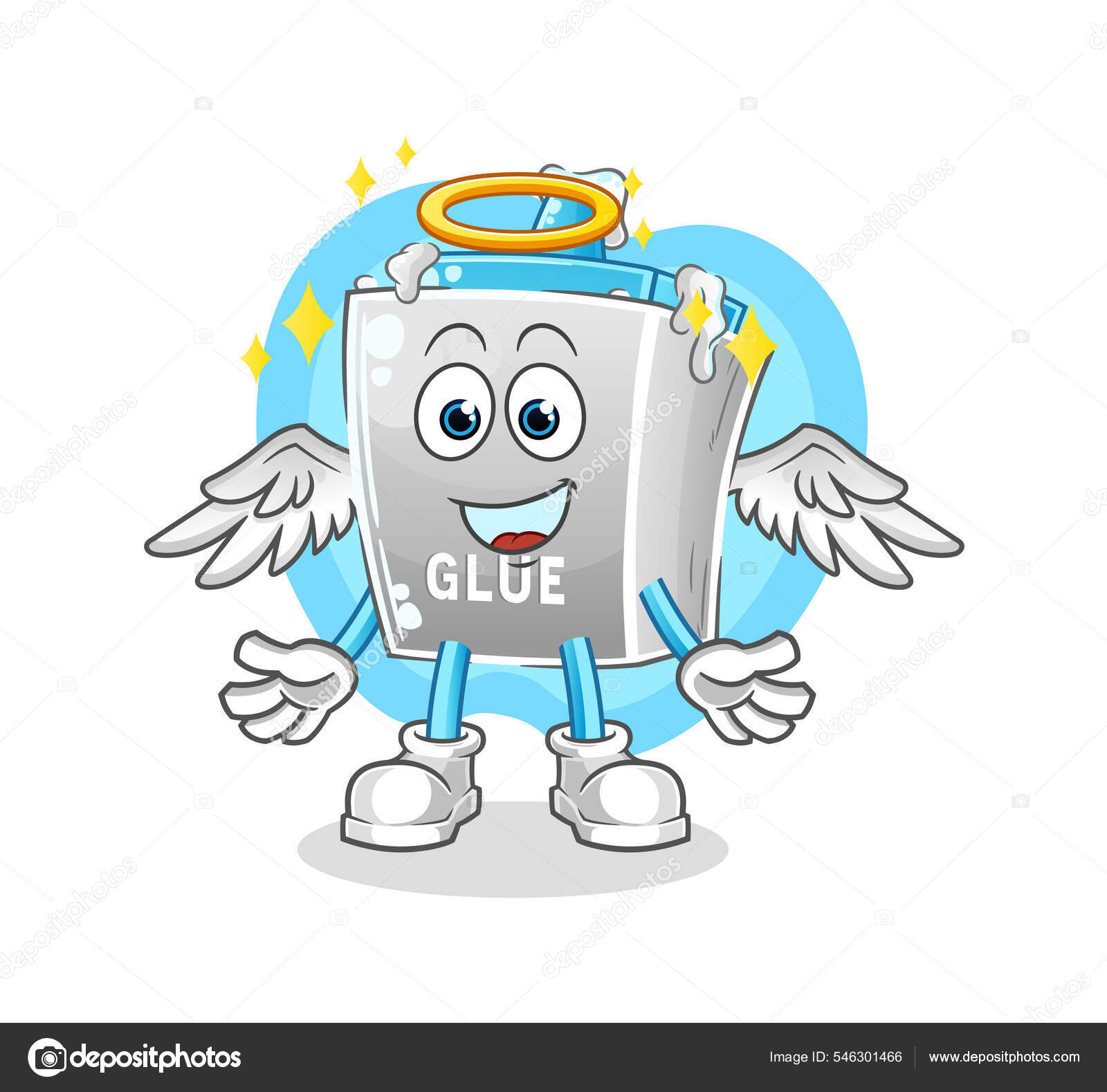 Lem Malaikat Dengan Vektor Sayap Karakter Kartun Vektor Stok oleh ...