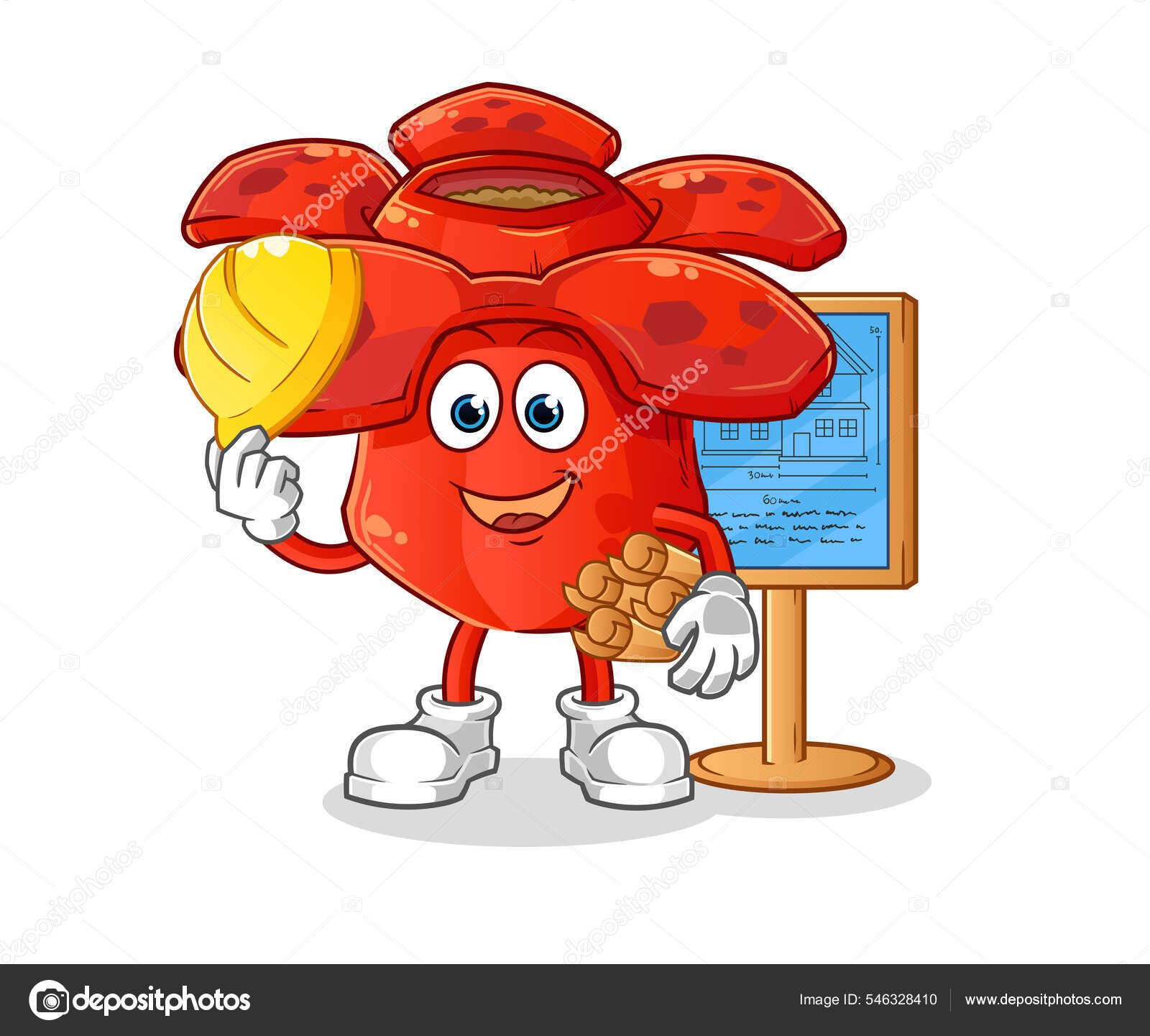 Rafflesia Arnoldii Architect Illustration Character Vector Stock Vector ...