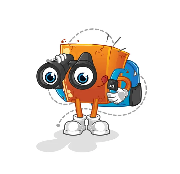 Emoticon Binoculars Character Cartoon Mascot Vector Stock Vector by ...