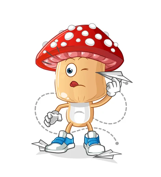 Červená Houba Hlava Karikatura Palce Nahoru Palce Dolů Kreslený Vektor ...