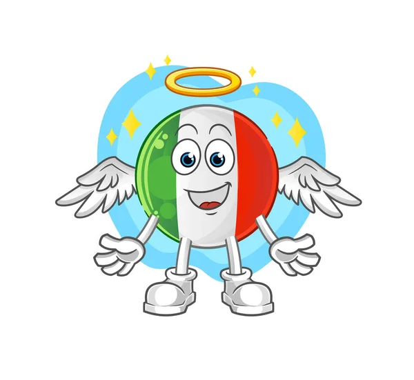 Nigerianske Flag Engel Med Vinger Vektor Tegneseriefigur Stockvektor af ...