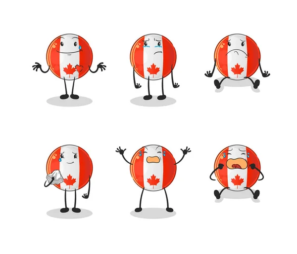 Canada Flag Head Spirit Leaves Body Mascot Cartoon Vecto Stock Vector ...