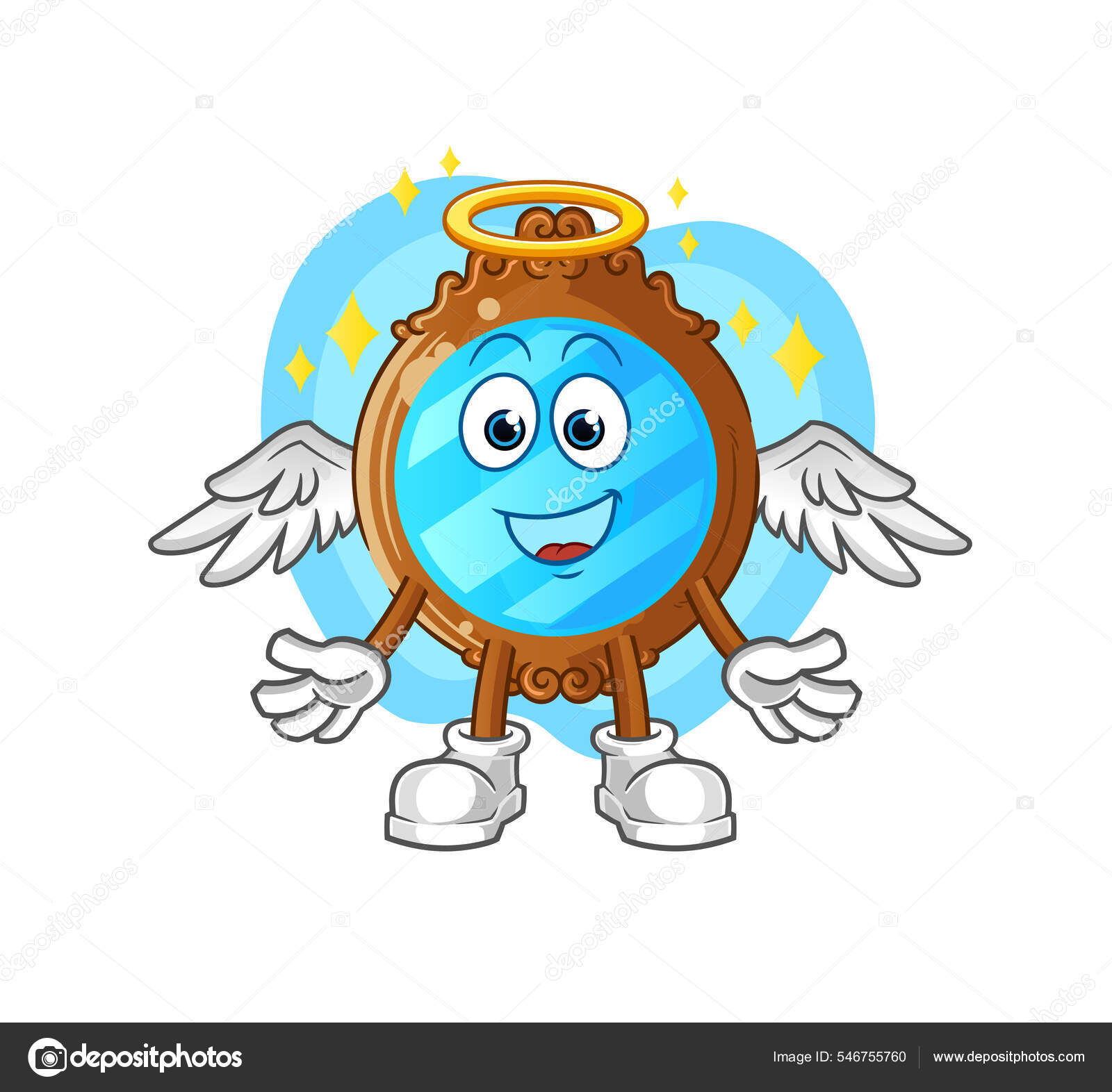 Mirror Angel Wings Vector Cartoon Character Stock Vector by ©hariyusuf ...