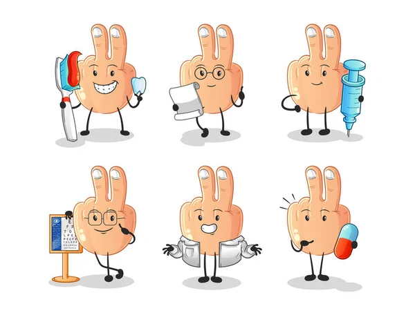 Cartoon Hand Icons Different Situations Vector Illustration Stock ...