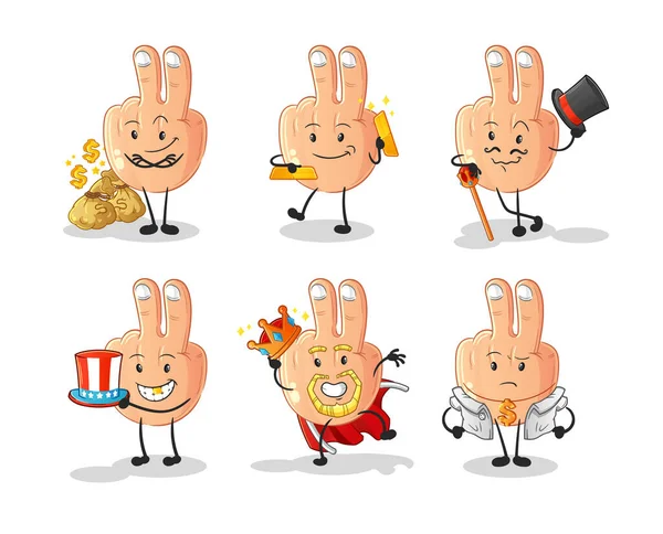 Cartoon Hand Icons Different Situations Vector Illustration Stock ...