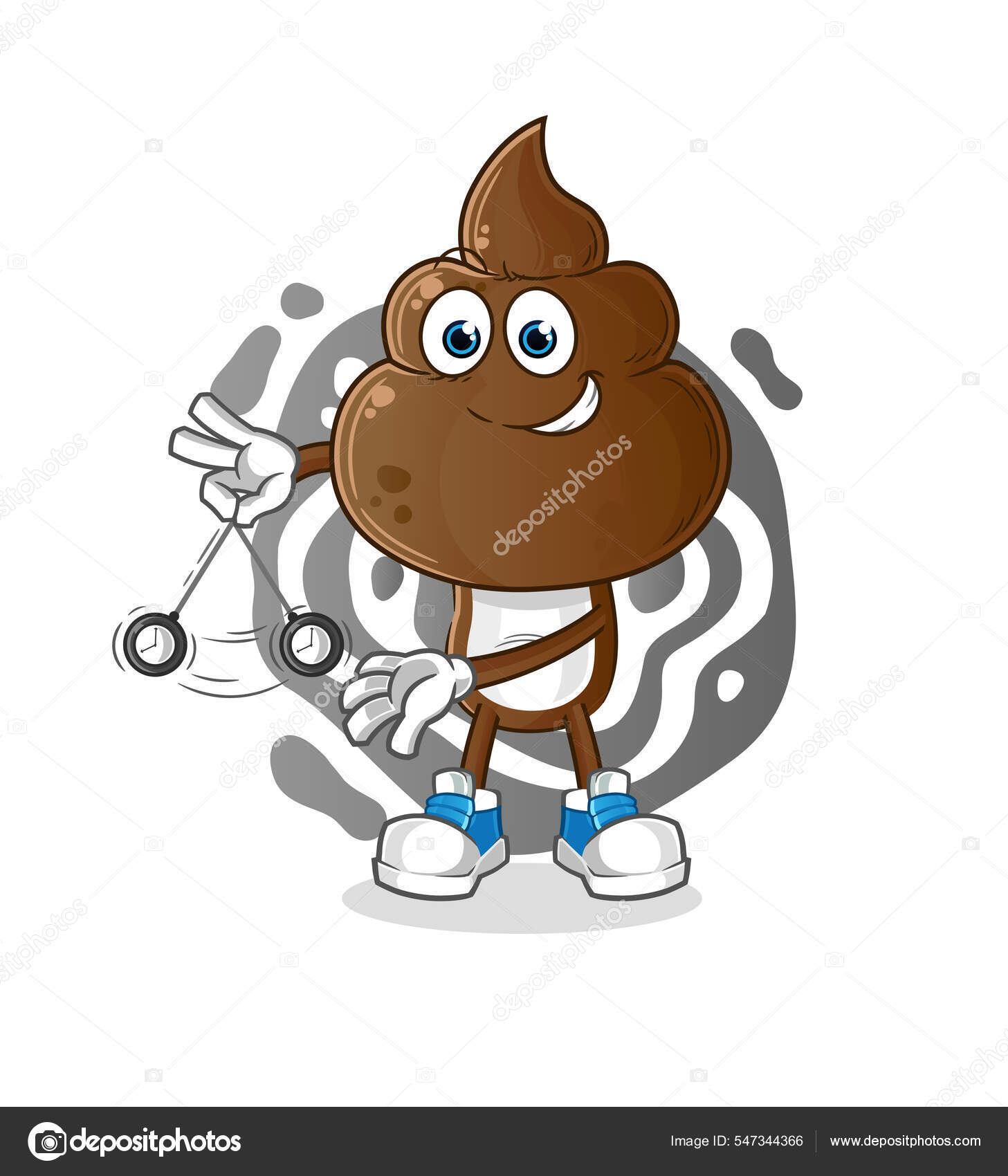 Human Shit Head Cartoon Hypnotizing Cartoon Mascot Vector Vector de ...