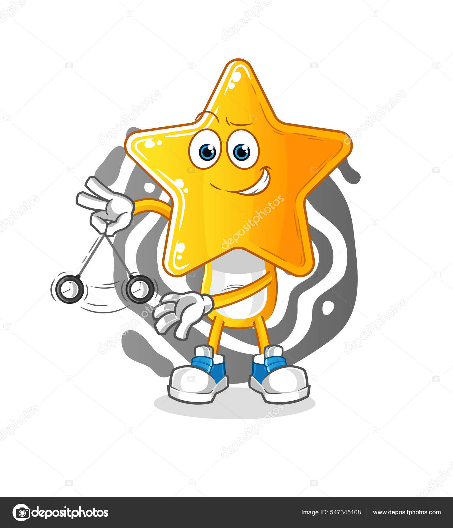 Star Head Cartoon Hypnotizing Cartoon Mascot Vector Vector de stock ...
