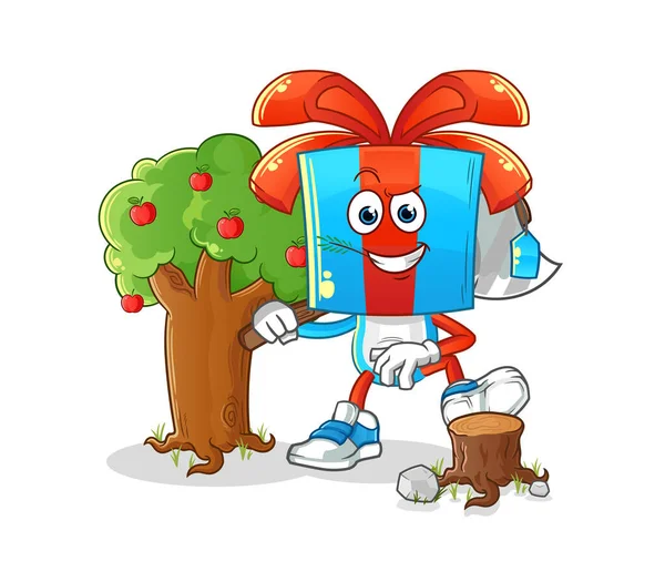 Gift Head Cartoon Chewing Gum Vector Cartoon Character Stock Vector by ...