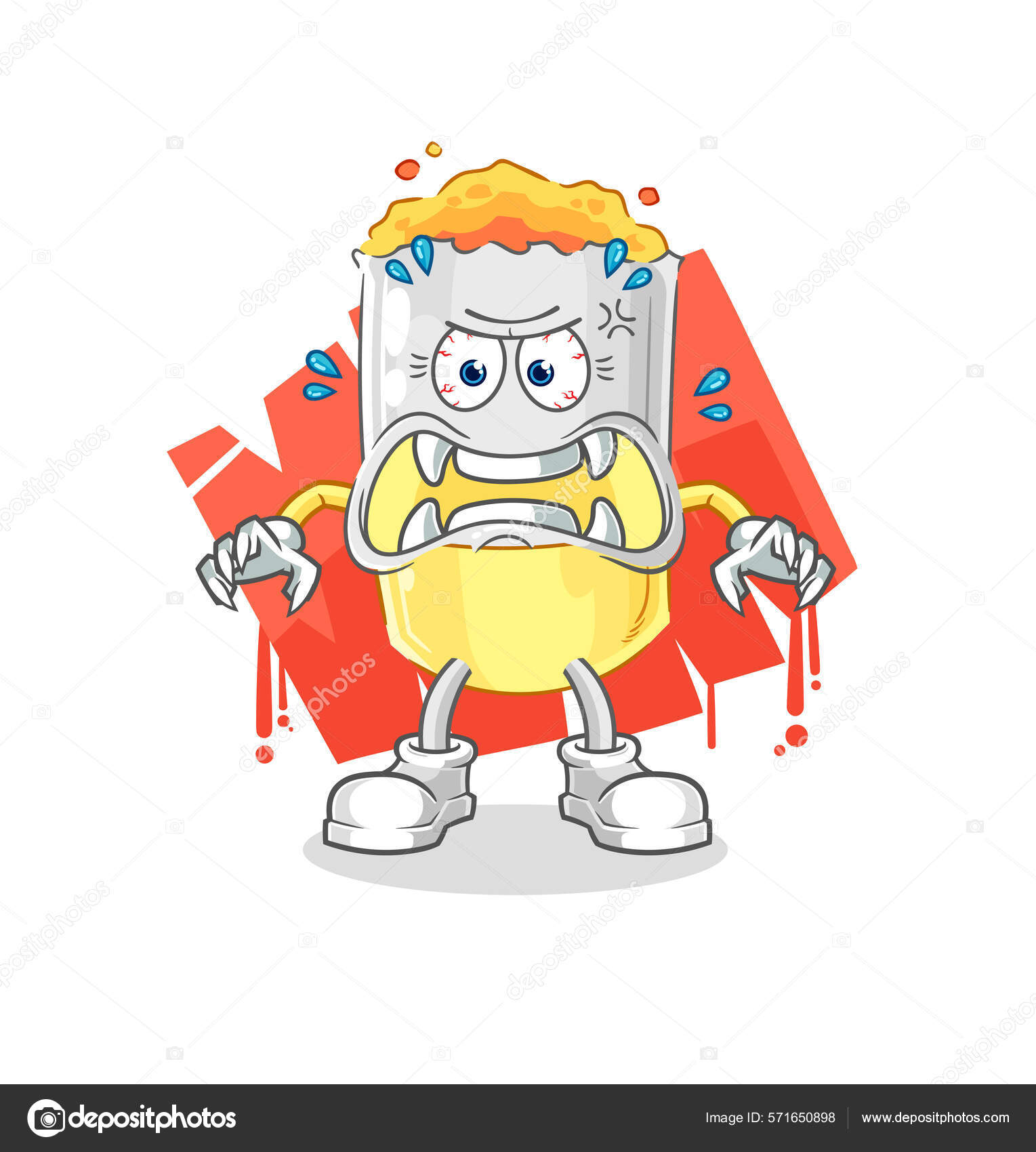 Cigarette Monster Vector Cartoon Characte Stock Vector by ©hariyusuf ...