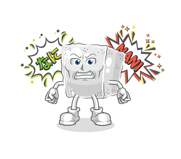 Briefcase Anime Angry Vector Cartoon Character Stock Vector by ...