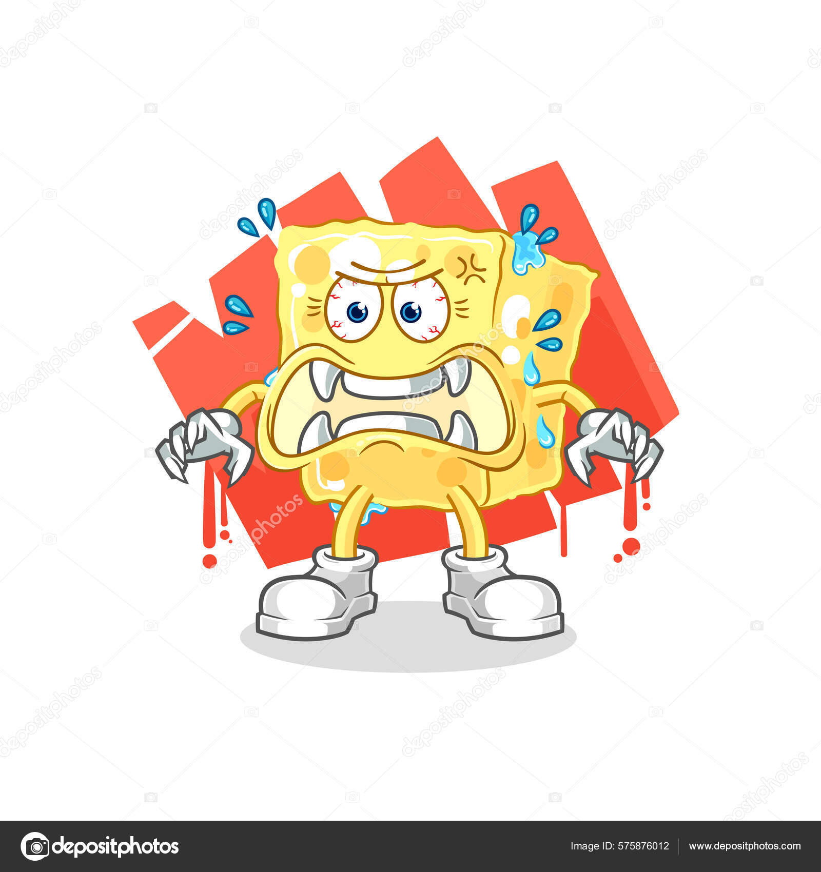 Sponge Monster Vector Cartoon Characte Stock Vector by ©hariyusuf.rap ...