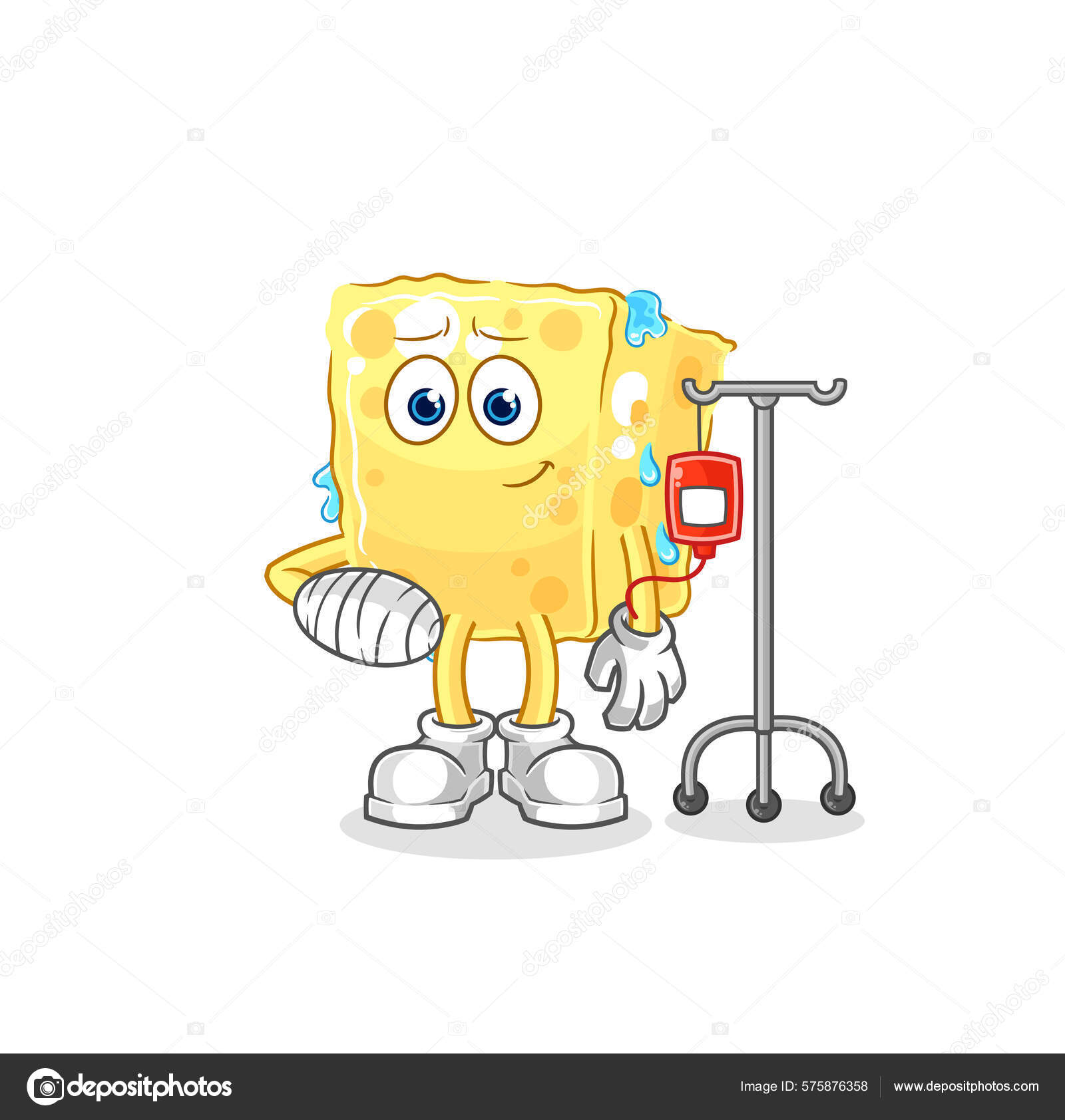 Sponge Sick Illustration Character Vecto Vector de stock #575876358 de ...