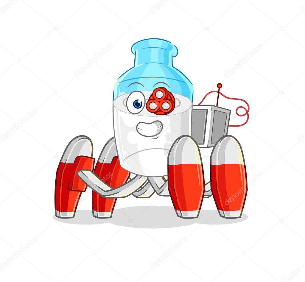 Bottle Milk Future Robot Vector Cartoon Character Vector de stock por ...