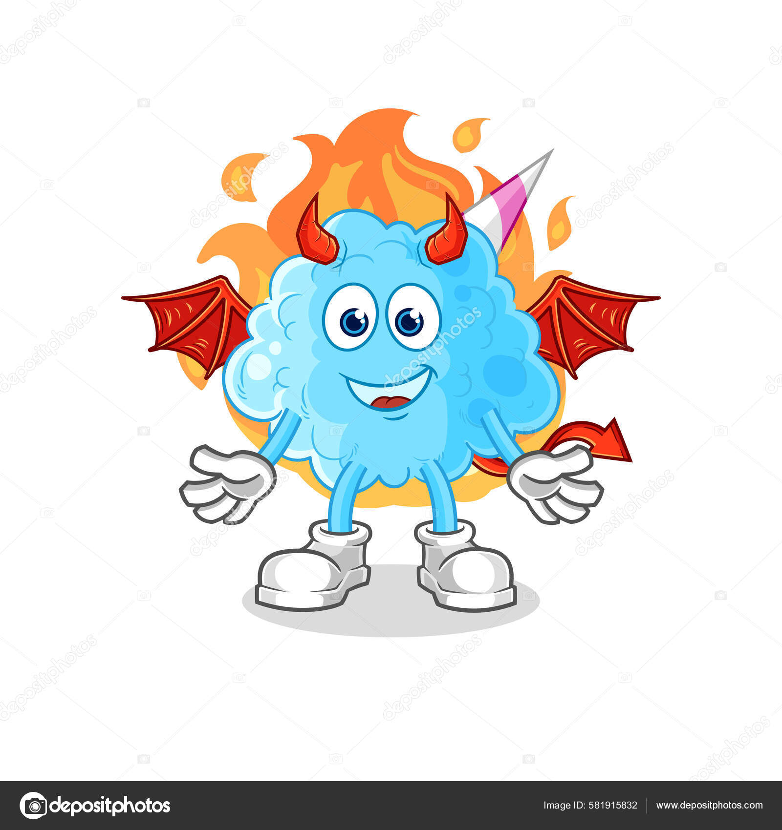 Blue Devils Mascot Free Clipart Vector