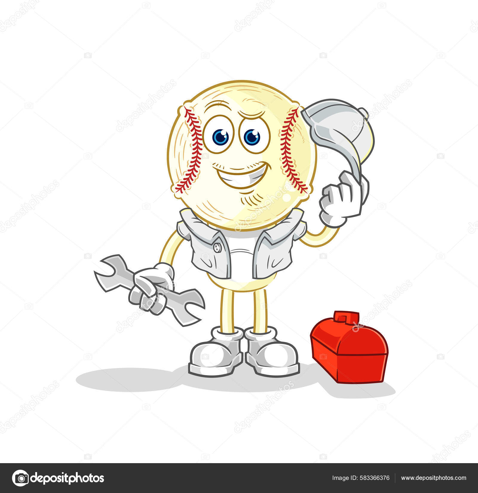 Kreslený Seriál Baseballovém Hráči Karikatura Maskot Vecto Stock Vector ...