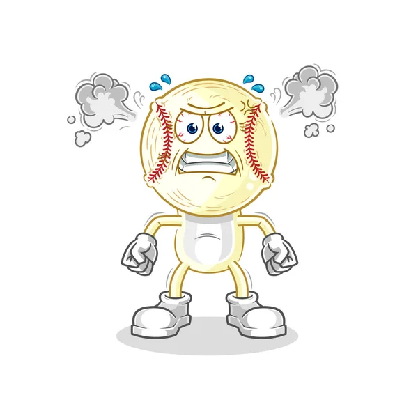 Baseball Head Holding Hand Loudspeakers Vector Cartoon Characte Stock ...