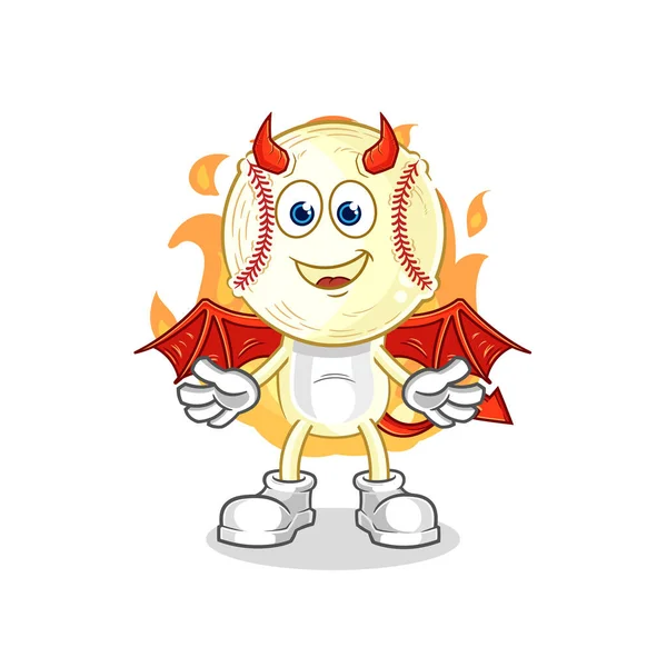 Baseball Head Angel Wings Vector Cartoon Characte Stock Vector by ...