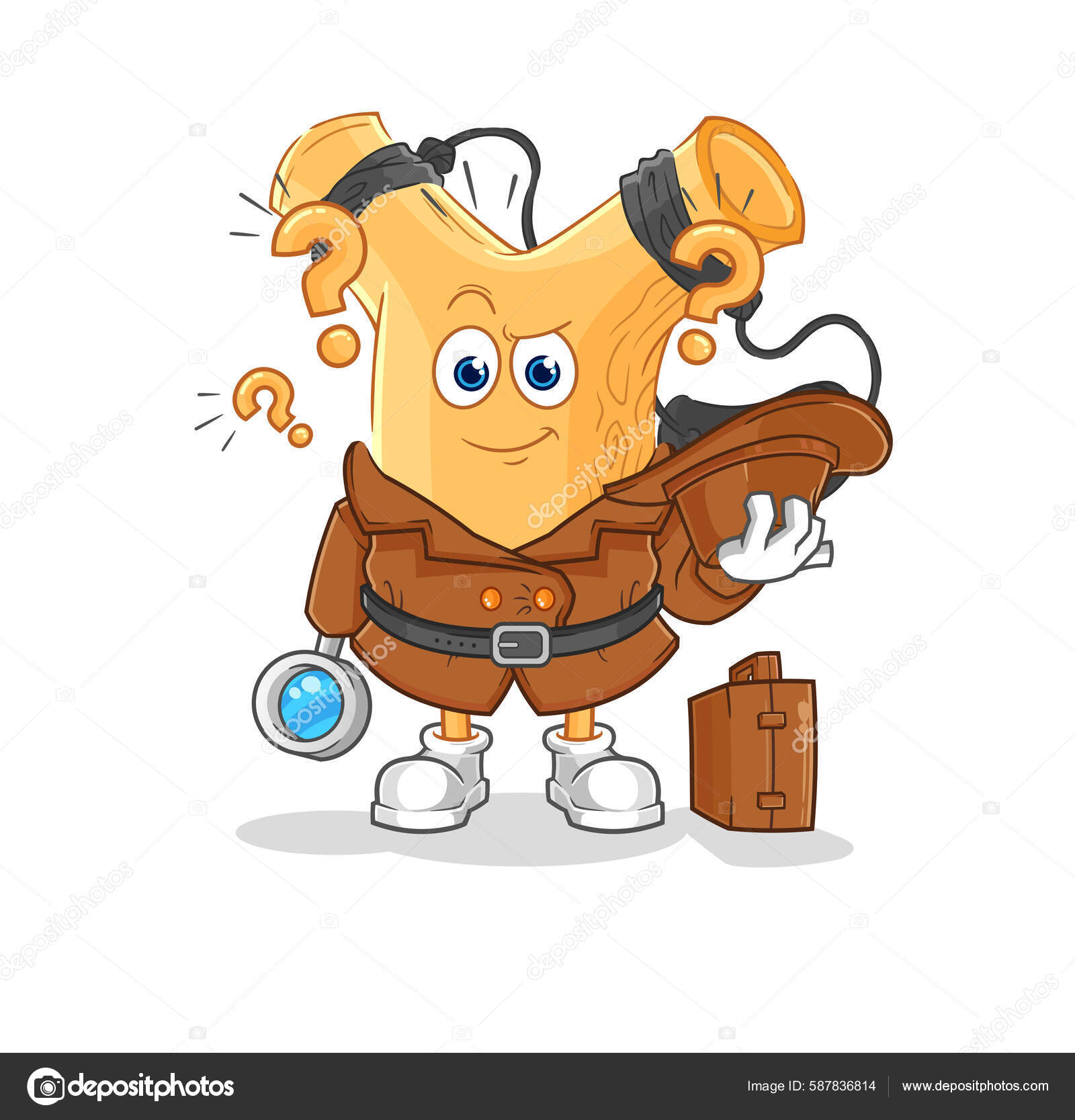 Vector Detective Honda Caracte Dibujos Animados Vector de stock por ...