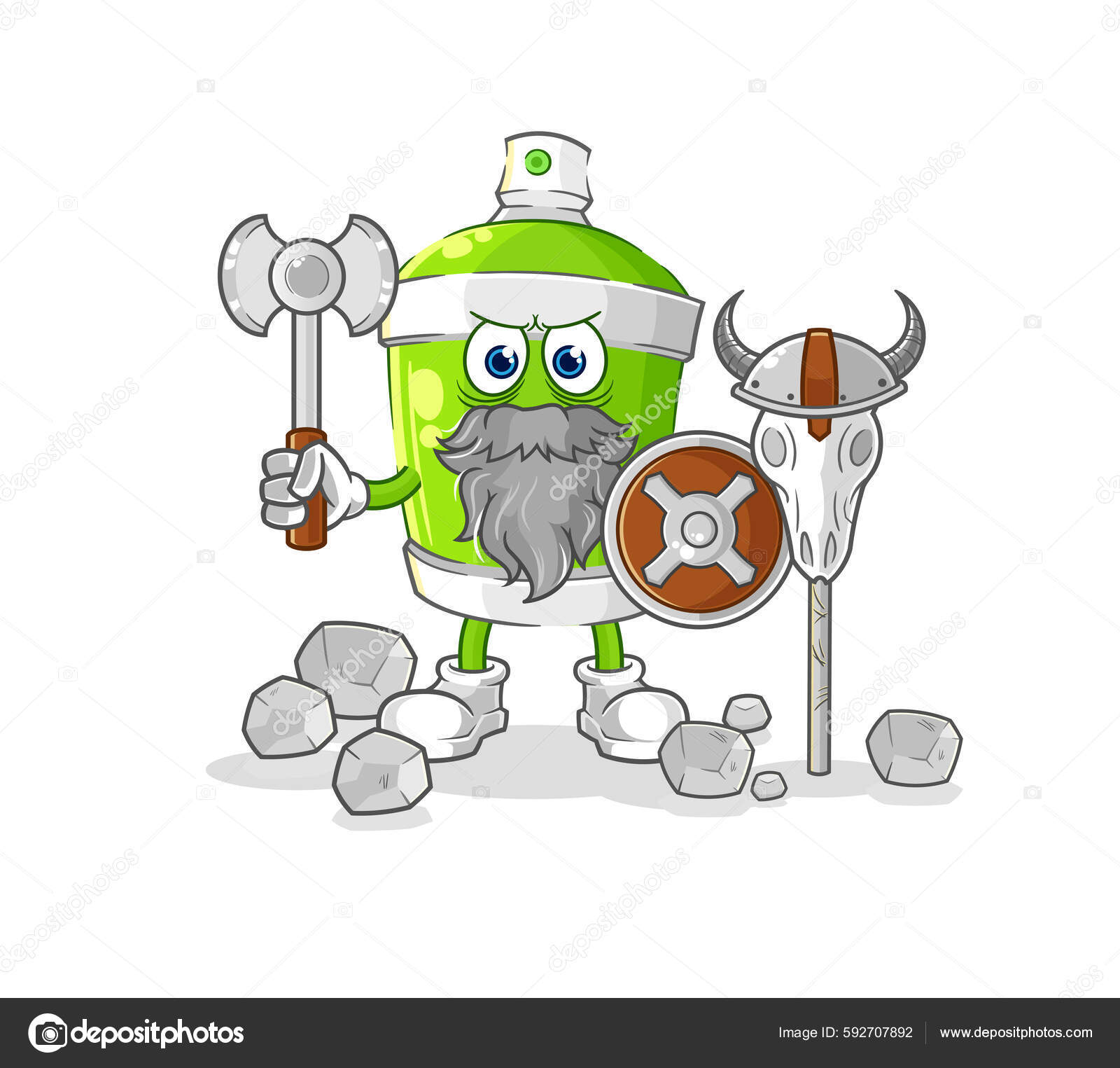 Spray Paint Viking Illustration Character Vecto Stock Vector by ...