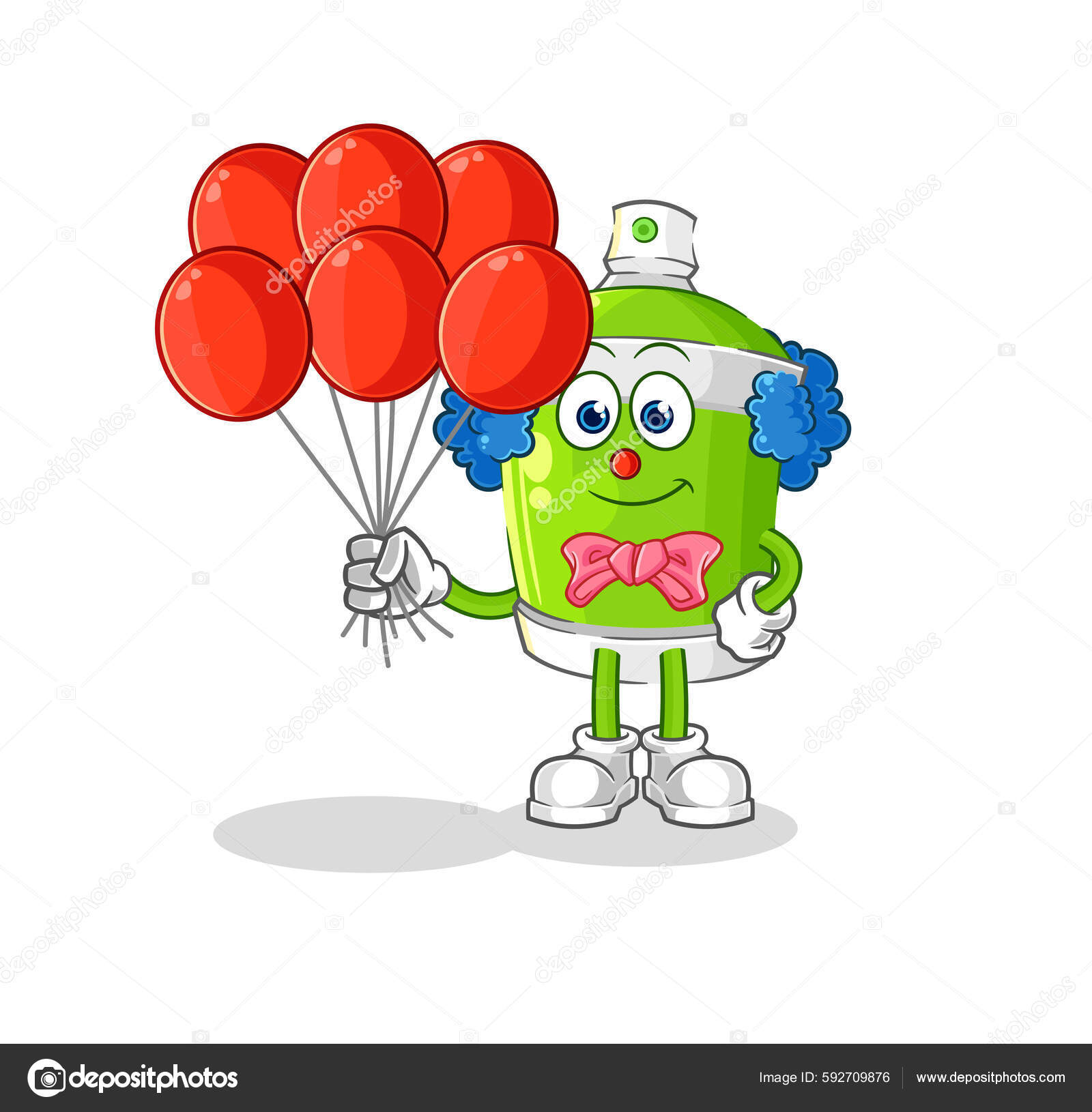 Spray Paint Clown Balloons Vector Cartoon Characte Stock Vector by ...