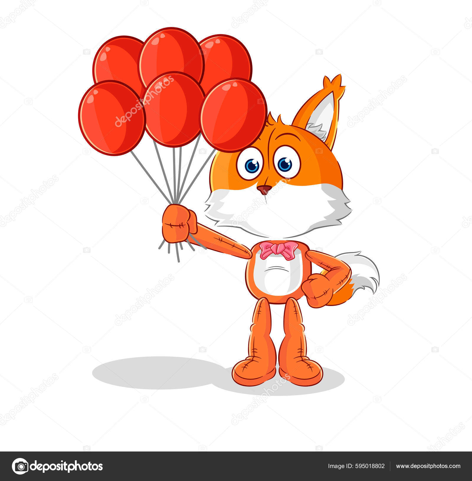 Fox Clown Balloons Vector Cartoon Characte Stock Vector by ©hariyusuf ...