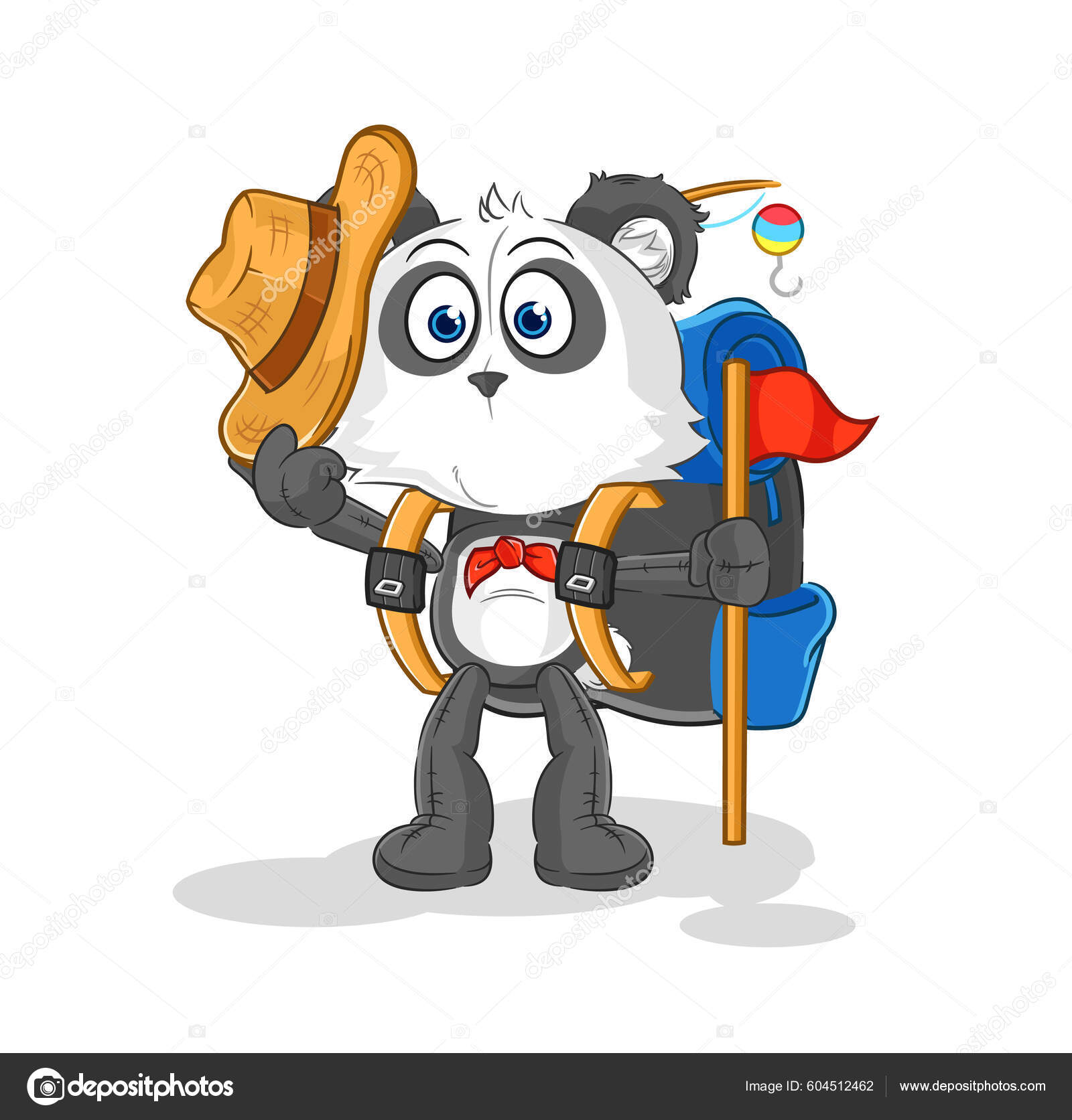 Panda Scout Vector Cartoon Characte Stock Vector by ©hariyusuf.rap ...