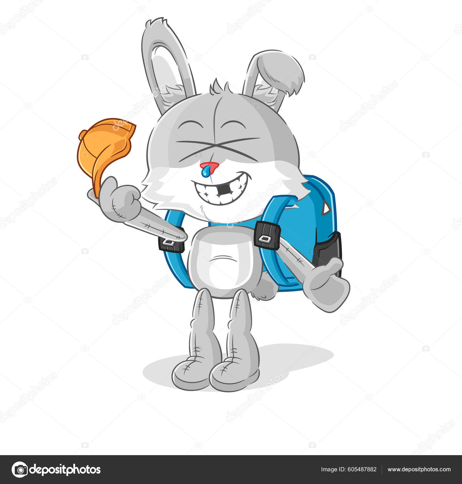 Rabbit Goes School Vector Cartoon Characte 스톡 벡터 - ©hariyusuf.rap.gmail ...