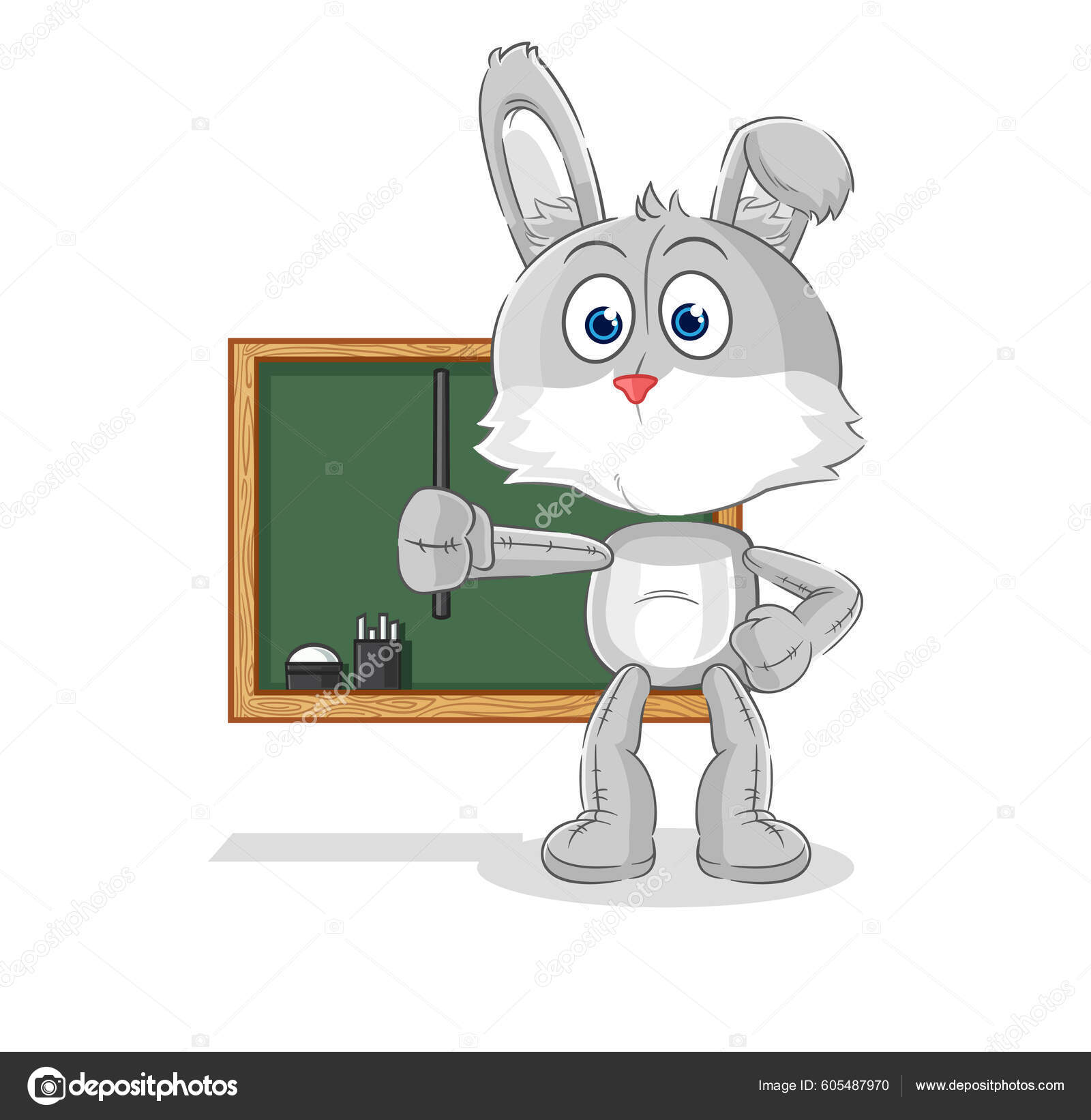 Rabbit Teacher Vector Cartoon Characte Vector de stock por ©hariyusuf ...
