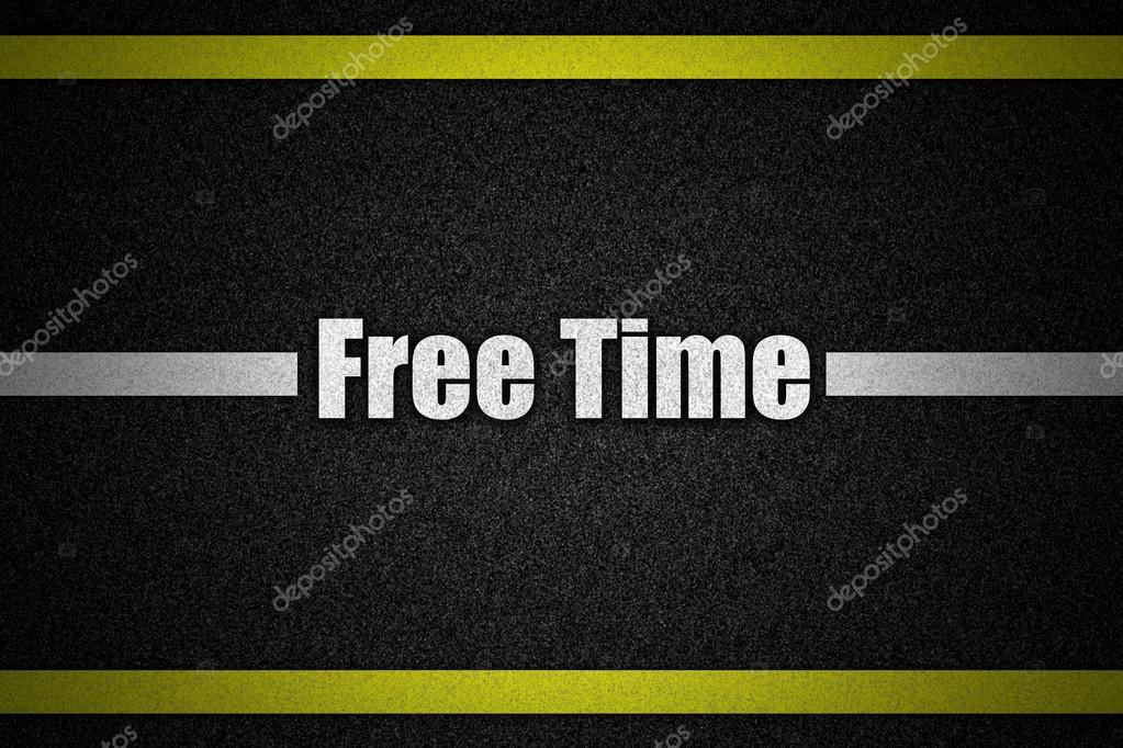 Traffic road surface with text Free Time — Stock Photo © nattapol #46269277