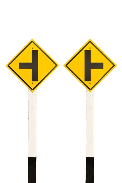 Merging lane from left and right road signpost Stock Photo by ©teptong ...