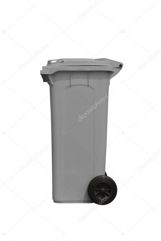 Large gray trash can, side view — Stock Photo © teptong #38329175