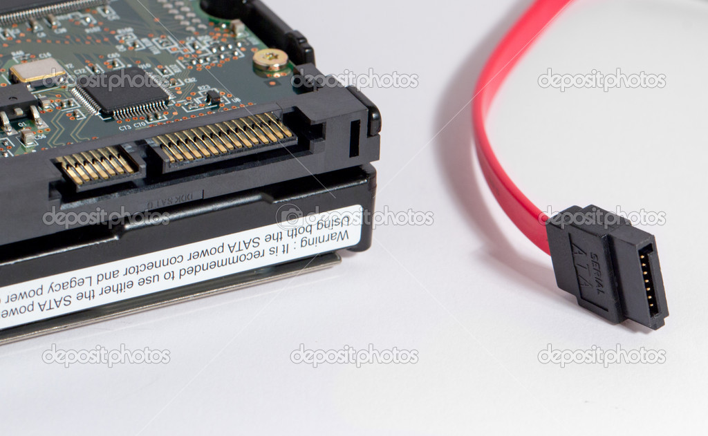 Hard Disk with SATA wire — Stock Photo © cre250 #12182838