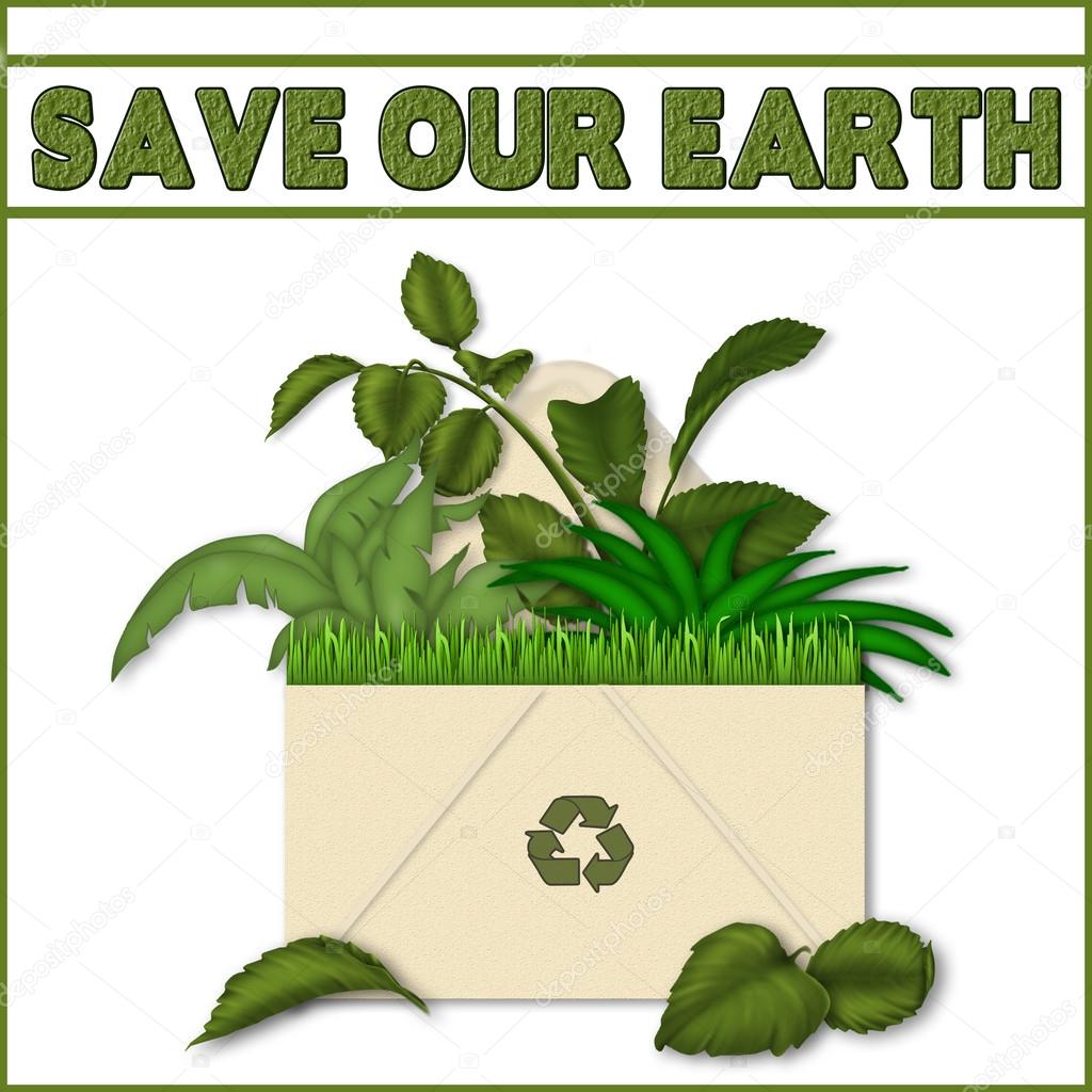 CONCEPT ILLUSTRATION RECYCLE TO SAVE THE EARTH — Stock Photo ...