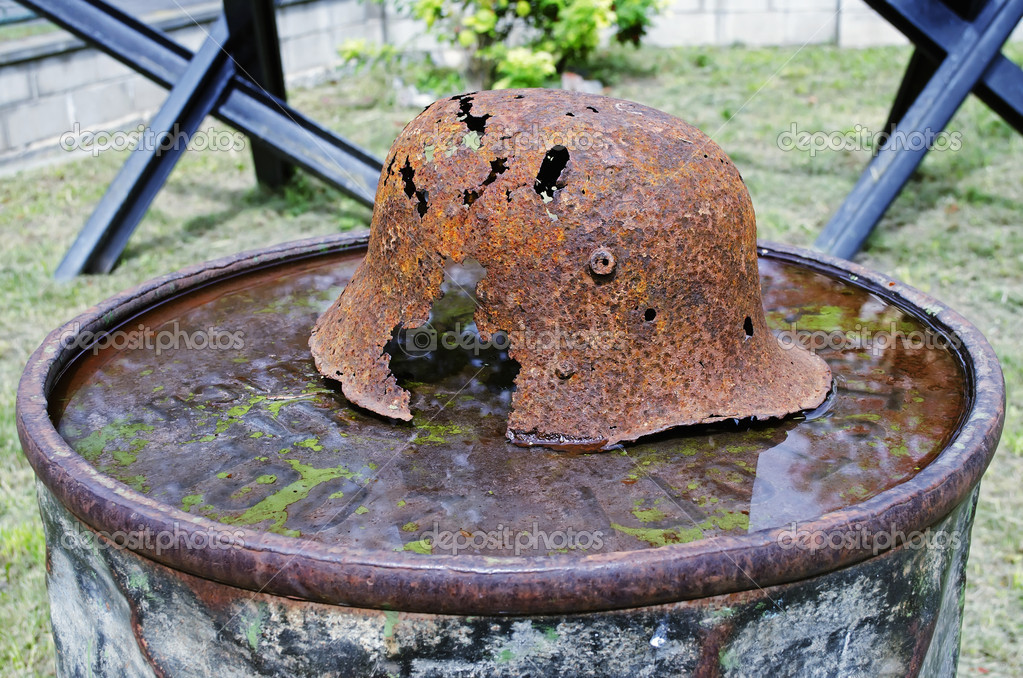 Rusty military helmet World War II — Stock Photo © Dmitrydesign #13799967