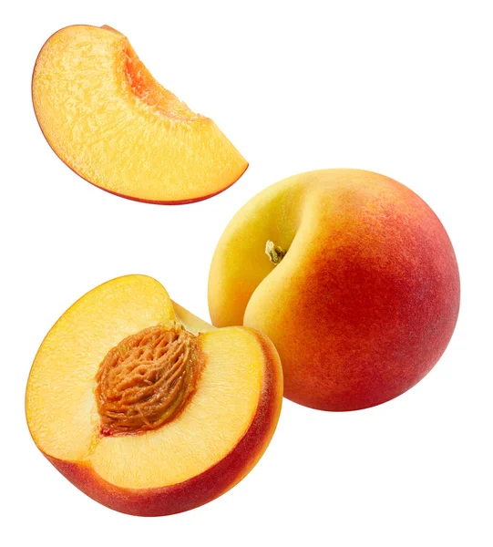 Peach isolated. Peach slice. Stock Photo by ©Maks_Narodenko 545407320 Peach isolated. Peach slice. Stock Photo by ©Maks_Narodenko 545407320
